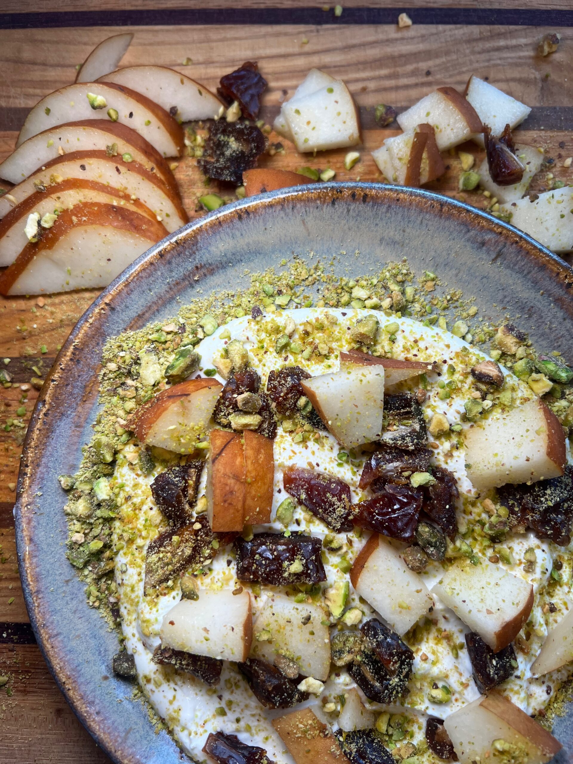 Whipped Goat Cheese with Dates & Pears - Edible Minnesota